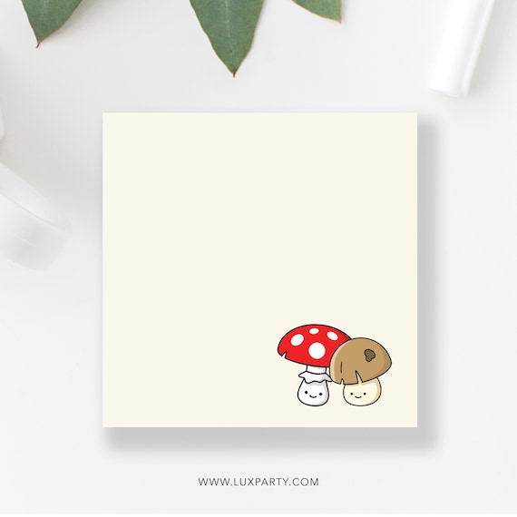 Cute Mushroom Sticky Notes Kawaii, To Do List Notepad, Cute Office ...