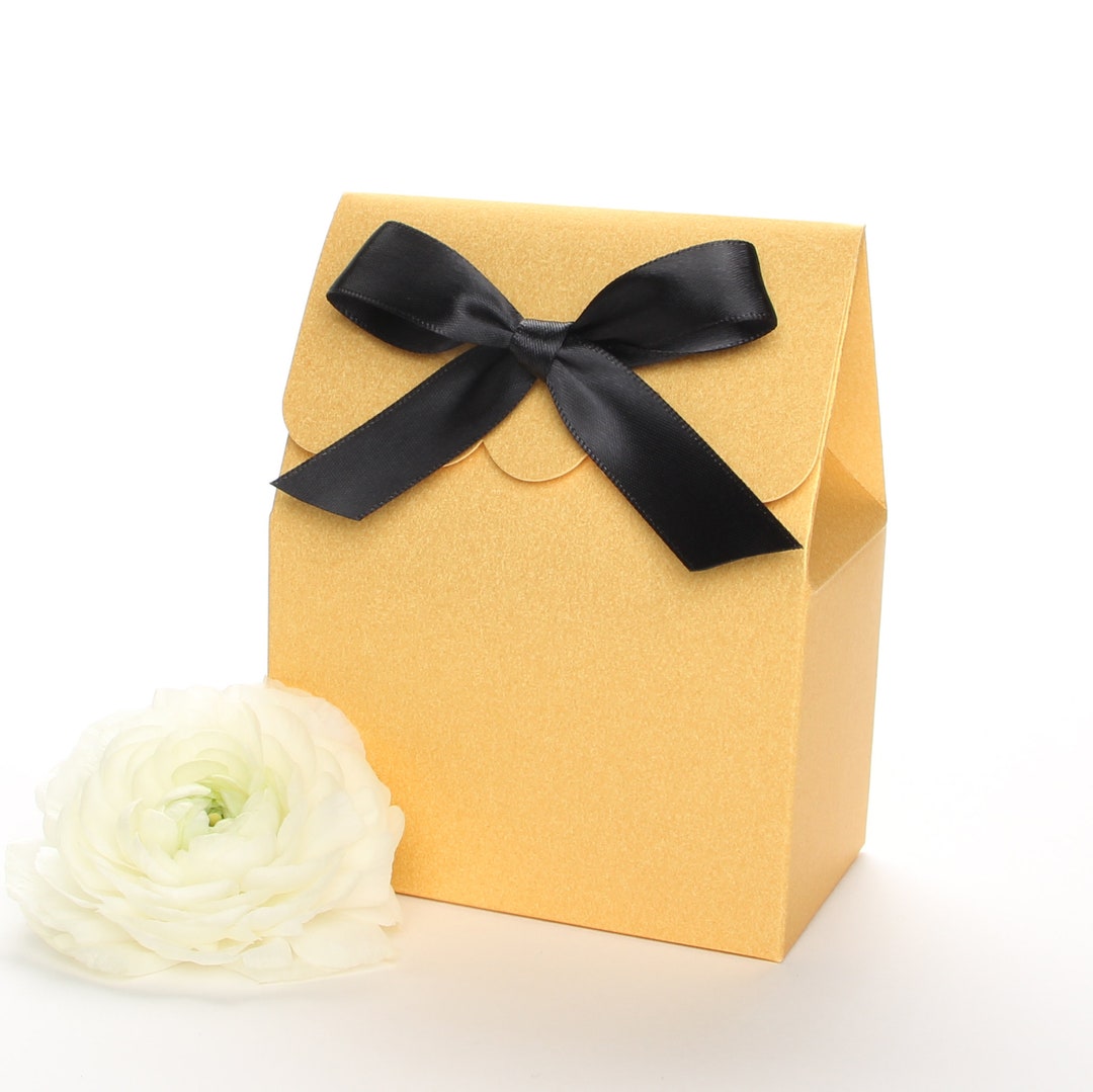 Favor Boxes, Gold Favor Boxes, Gold Wedding Favor Box, Gold Party ...