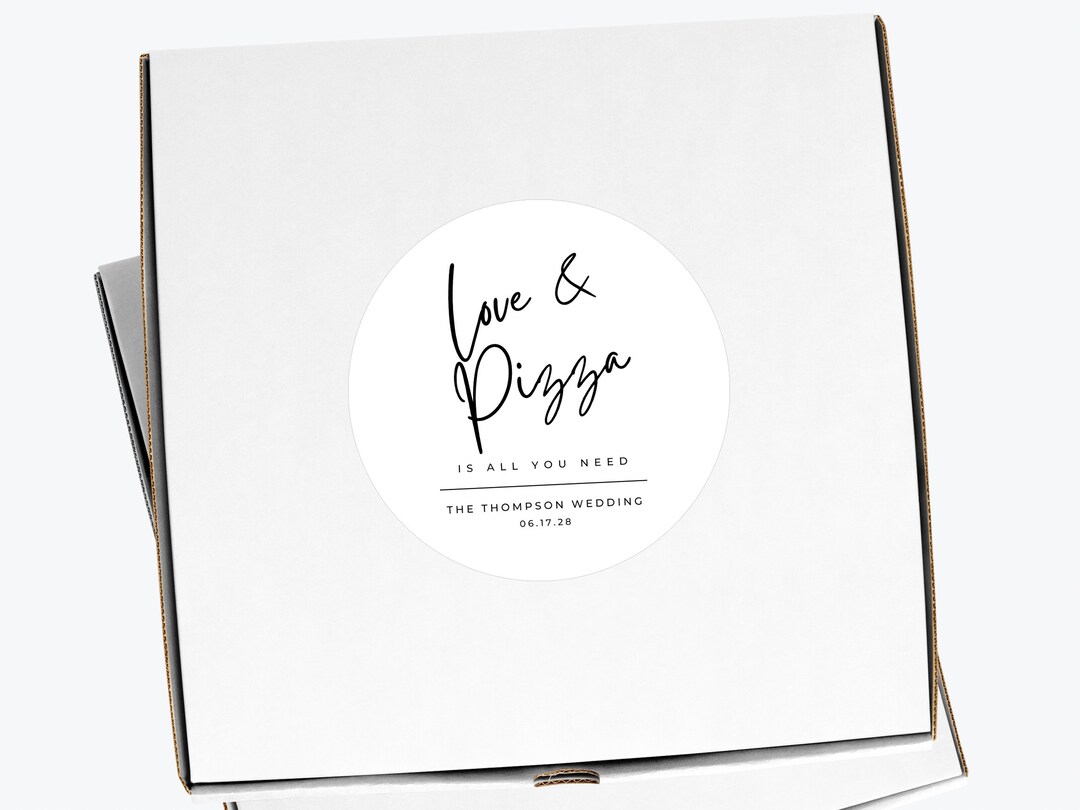 Custom Pizza Box Sticker Template, Edit & Print in Canva, Personalized ...