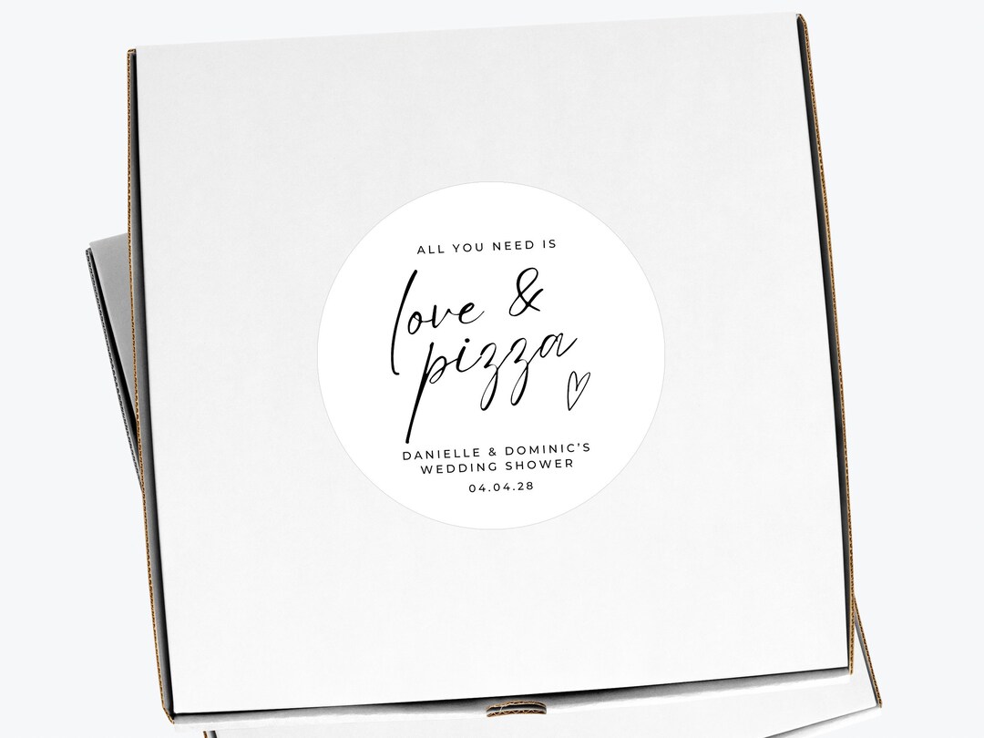 Custom Pizza Box Sticker Template, Edit & Print in Canva, Personalized ...