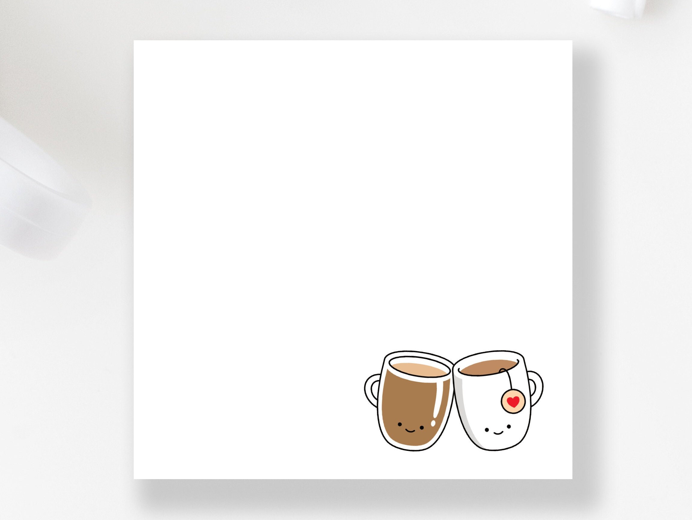 Kawaii Sticky Notes Sticky Notes Coffee Cute Sticky Notes - Etsy