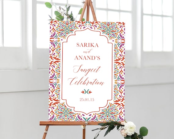 Indian Wedding Welcome Board