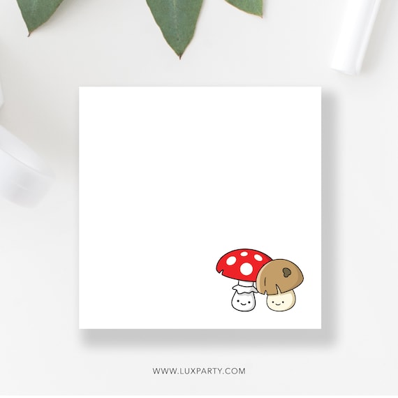 Cute Mushroom Sticky Notes Kawaii, To Do List Notepad, Cute Office ...