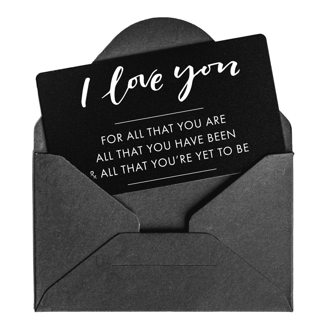 Engraved Wallet Card Love Note Anniversary Gift for Boyfriend, Husband ...