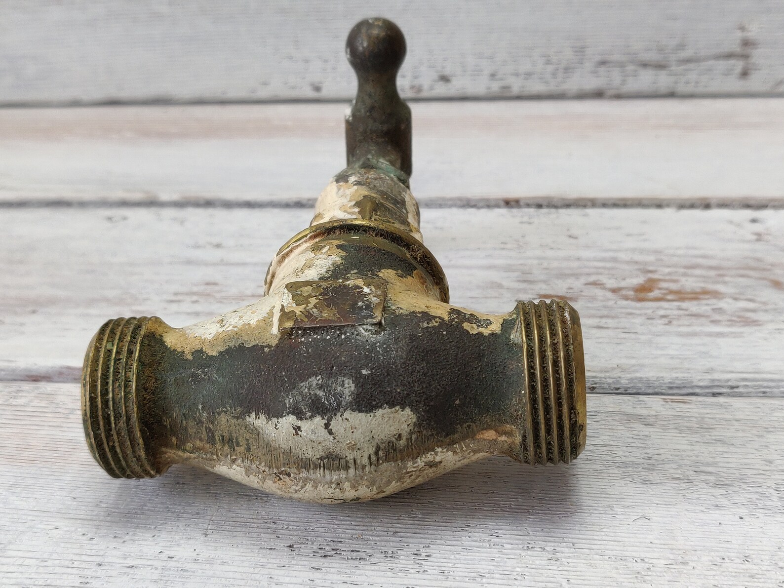 Antique Gate Valve/spigot/tap/faucet. Plumbing Salvage. Heavy Brass ...