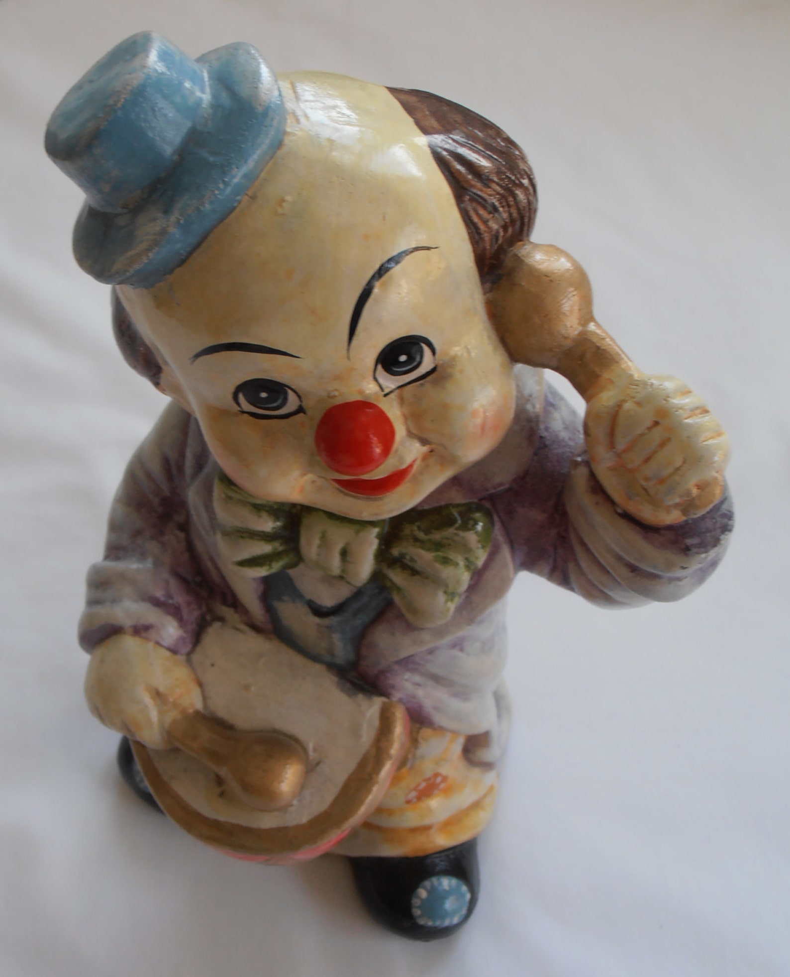 A Vintage 1950s, Pottery, Kitsch Clown Money Box/coin Bank, Coin Box ...
