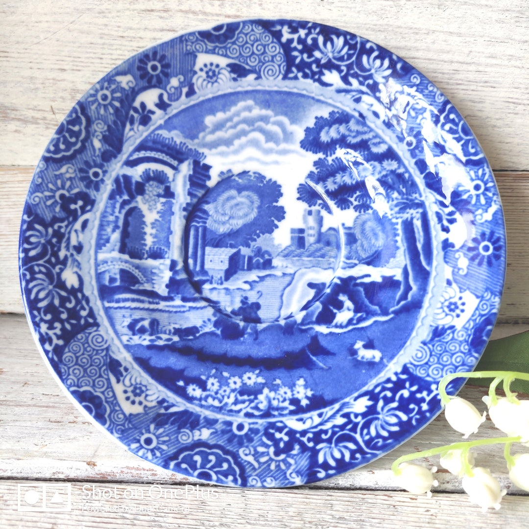 Vintage Copeland Spode Italian Blue Replacement Saucer. 1930s. English ...