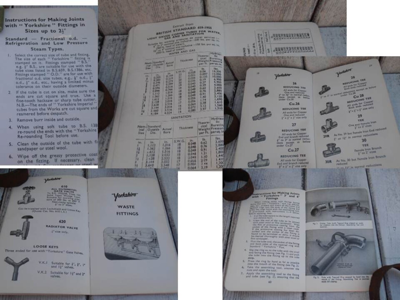 Vintage Yorkshire Capillary Fittings Pocketbook of Illustrations ...