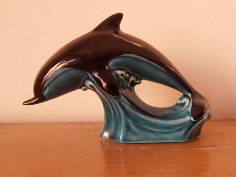 Poole Pottery Dolphin in the Waves. Retro, Collectible Figurine. - Etsy