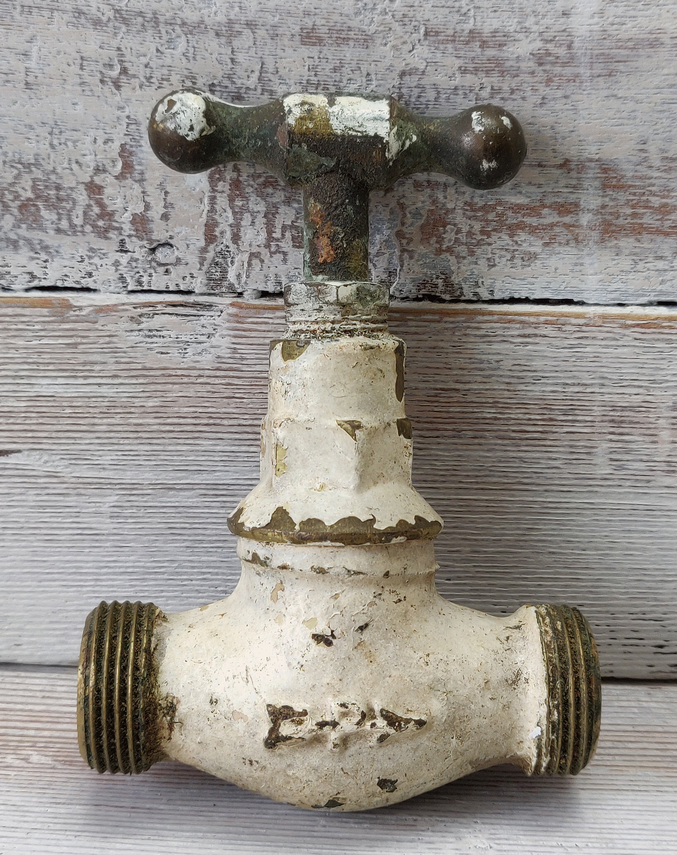 Antique Gate Valve/spigot/tap/faucet. Plumbing Salvage. Heavy Brass ...