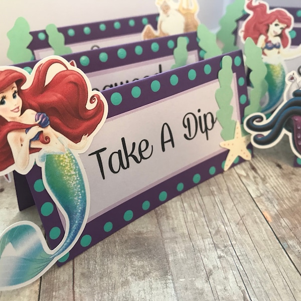 Mermaid Food Tags - Etsy