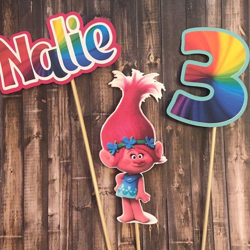 Trolls Cake Toppers - Etsy