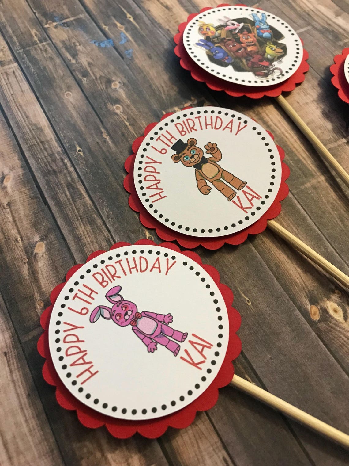 Five Nights at Freddy's Cupcake Toppers | Etsy