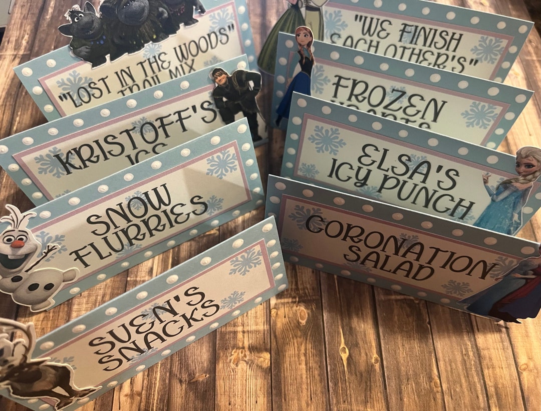 Frozen Food Signs-set of 8!! - Etsy