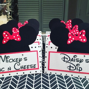 Minnie Mouse Food Signs-set of 8 - Etsy