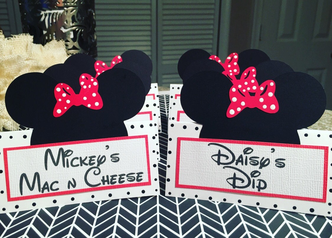 Minnie Mouse Food Signs-set of 8 - Etsy