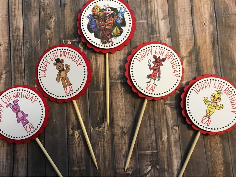 Five Nights at Freddy's Cupcake Toppers - Etsy