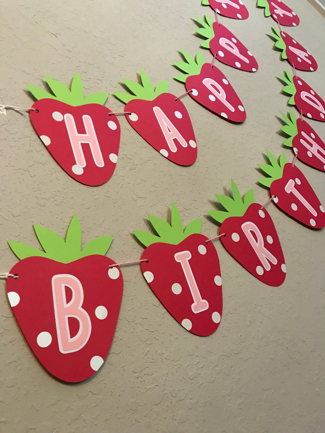 Strawberry Birthday Banner - Etsy