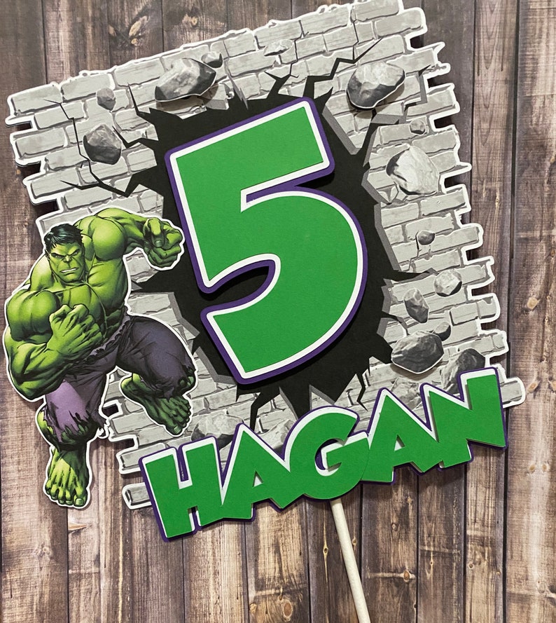 Hulk Inspired Cake Topper | Etsy