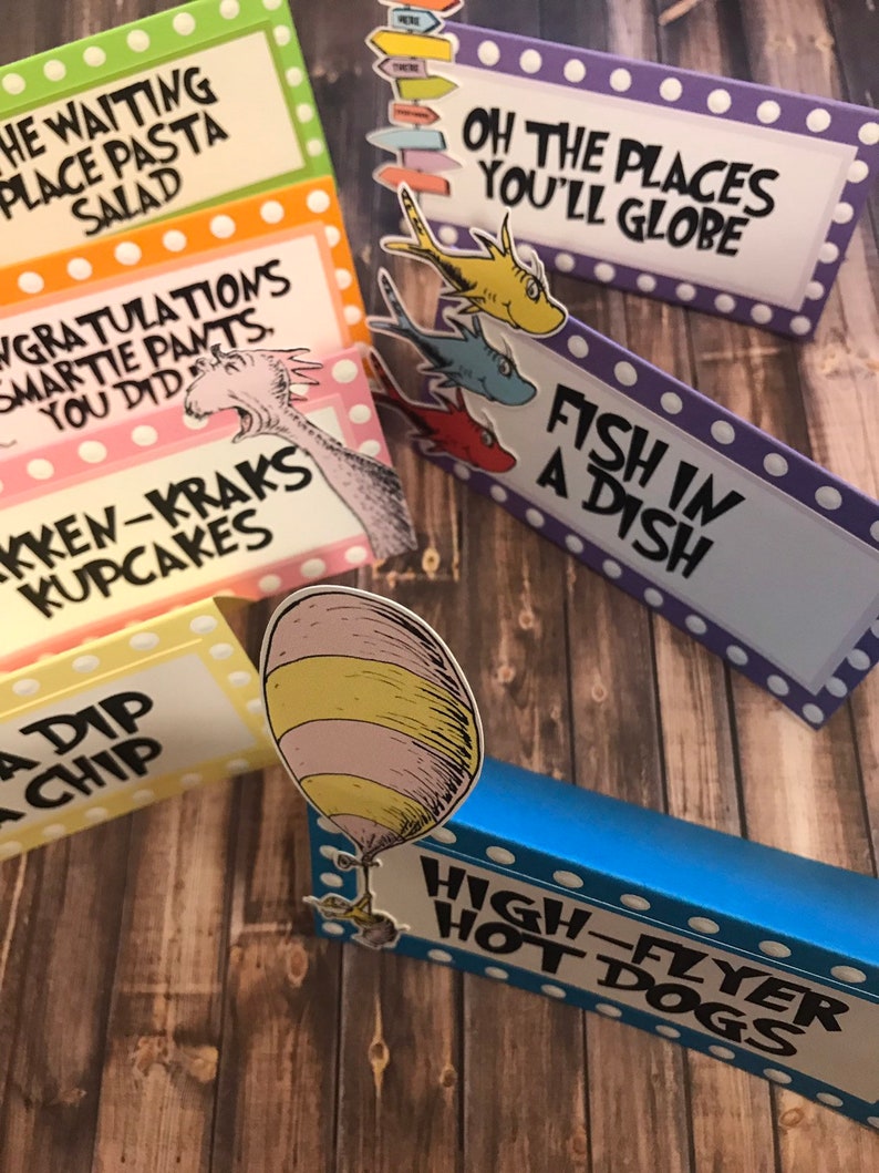 Dr. Seuss Inspired Food Labels Set of 8 - Etsy