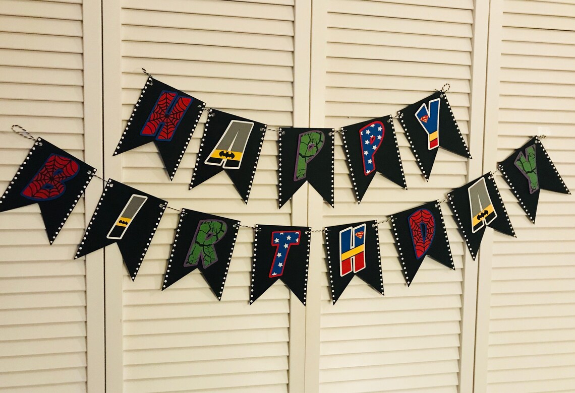 Super Hero Banner - Etsy