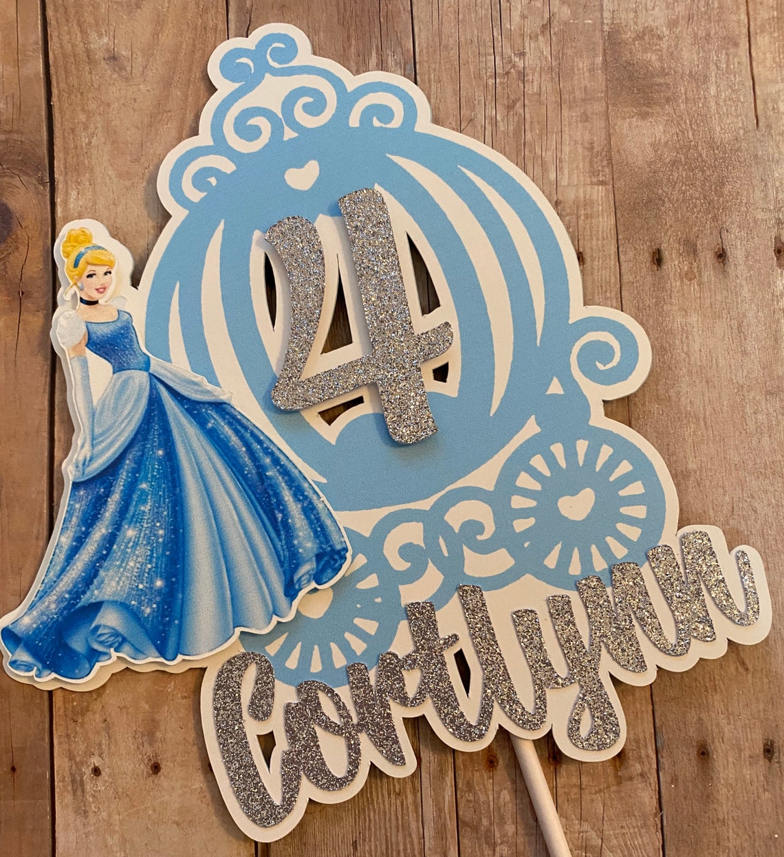 Cinderella Cake Topper - Etsy