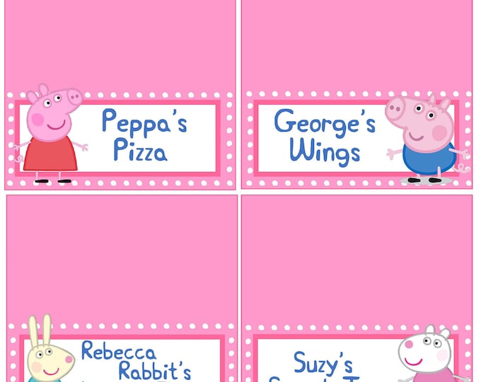 Peppa Food Signs *DIGITAL FILE VERSION* - Etsy