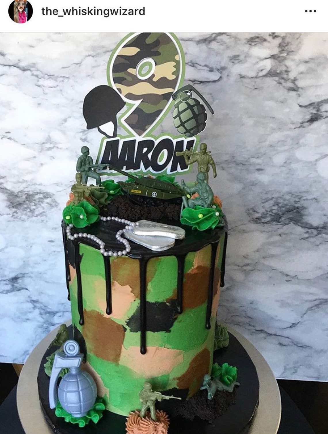 Army/camo Cake Topper | Etsy