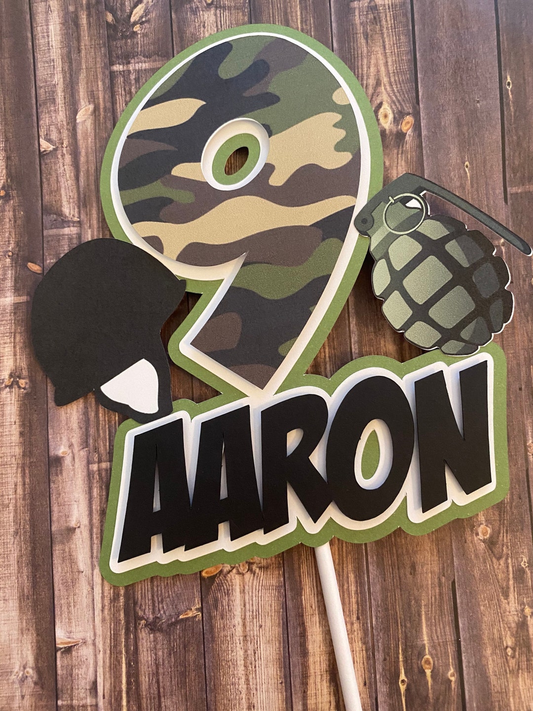 Army/camo Cake Topper - Etsy