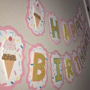 Ice Cream Party Banner - Etsy