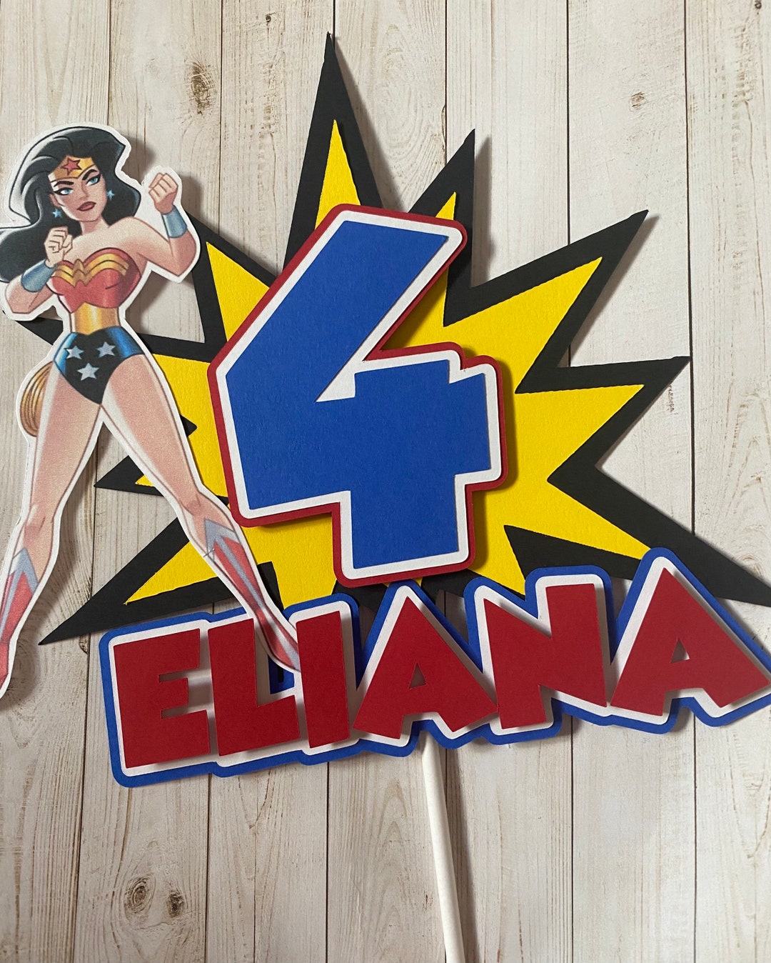 Wonder Woman Inspired Cake Topper - Etsy