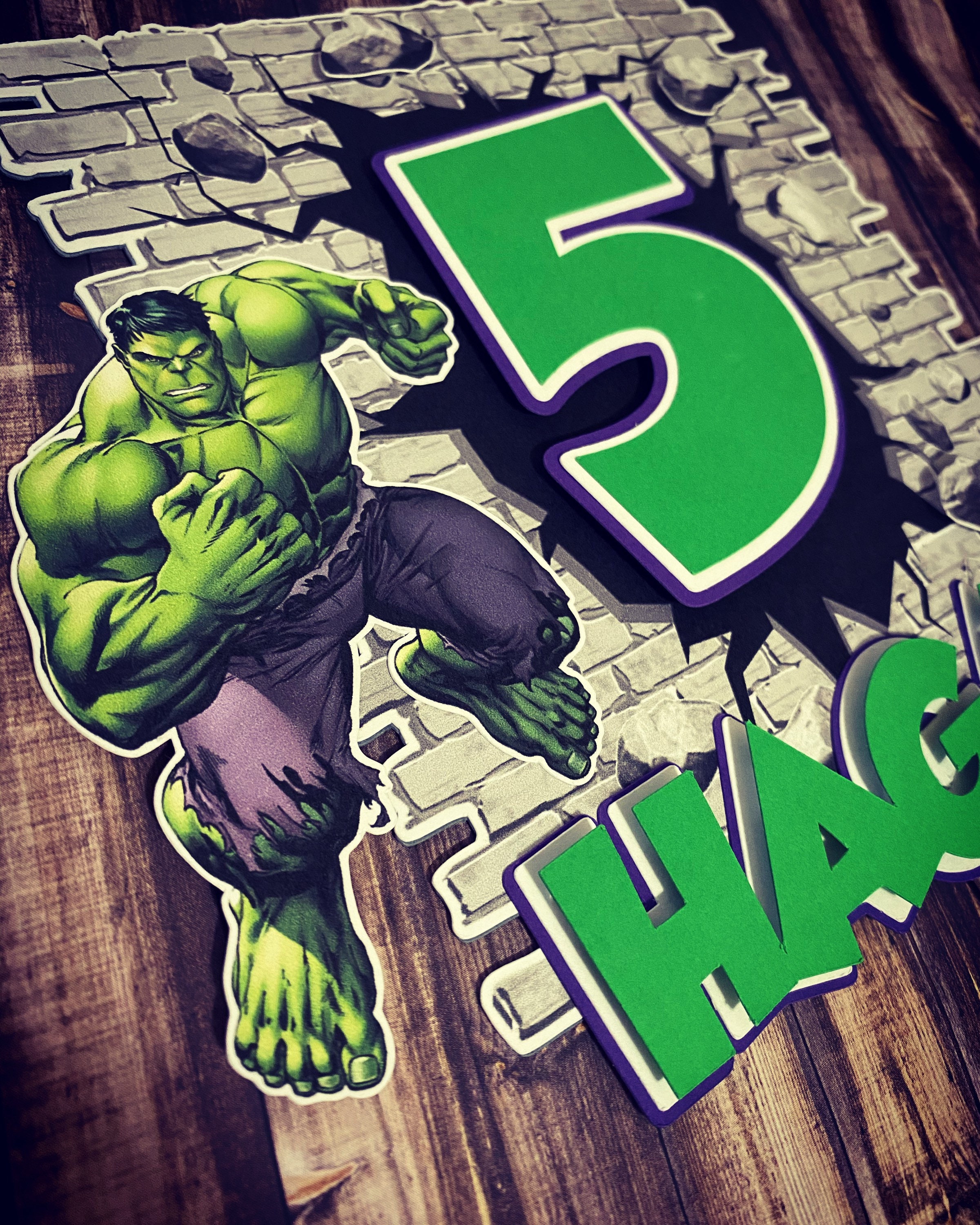 Hulk Inspired Cake Topper - Etsy