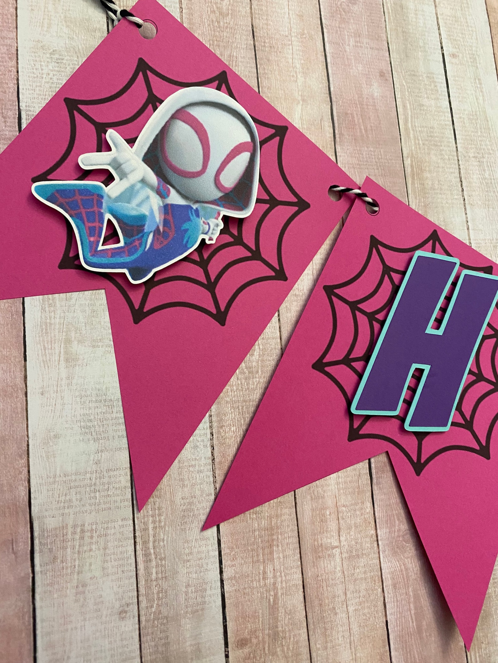 Spider Gwen Birthday Banner (young Gwen) - Etsy