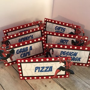 Spider-man Food Labels - Etsy