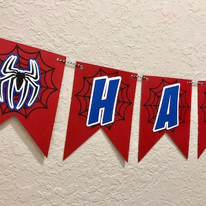 Spider-man Birthday Banner - Etsy