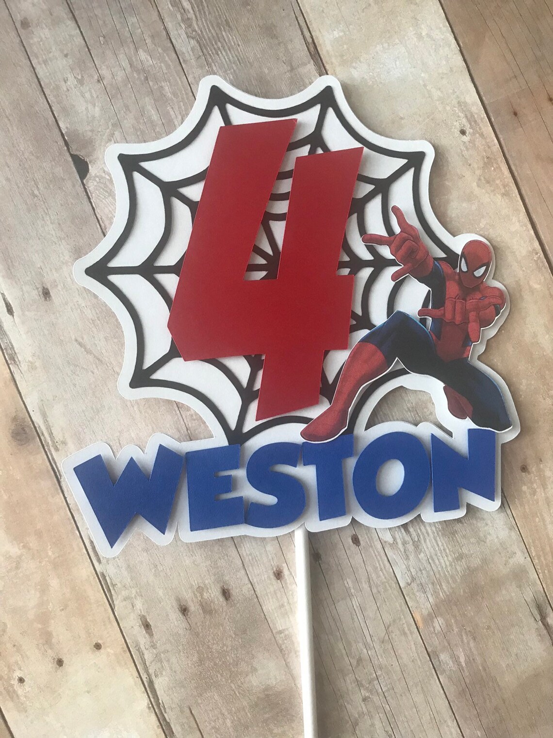 Spider-man Cake Topper - Etsy