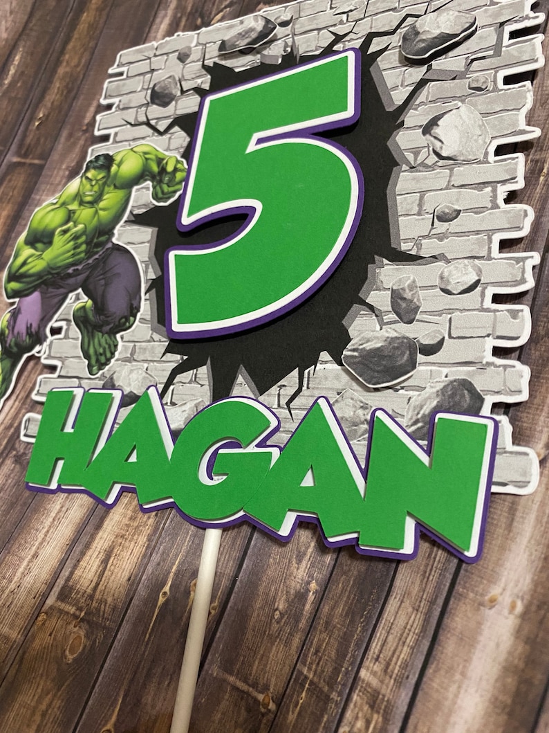 Hulk Inspired Cake Topper | Etsy