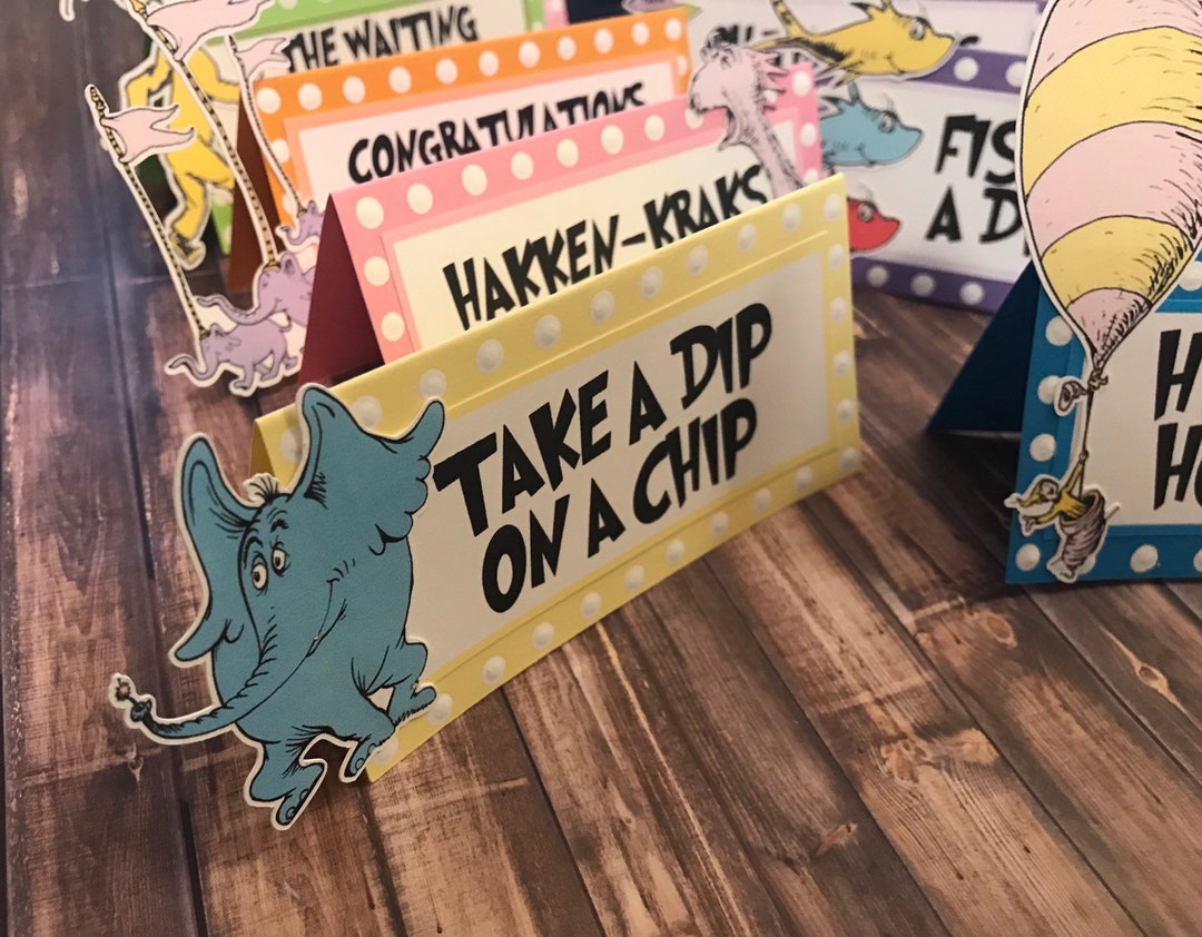 Dr. Seuss Inspired Food Labels- Set of 8 - Etsy