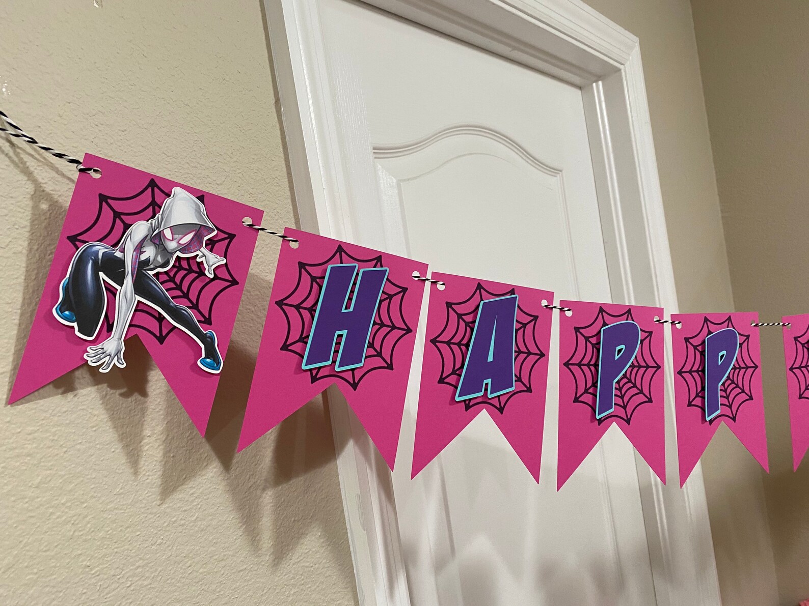 Spider Gwen Birthday Banner - Etsy
