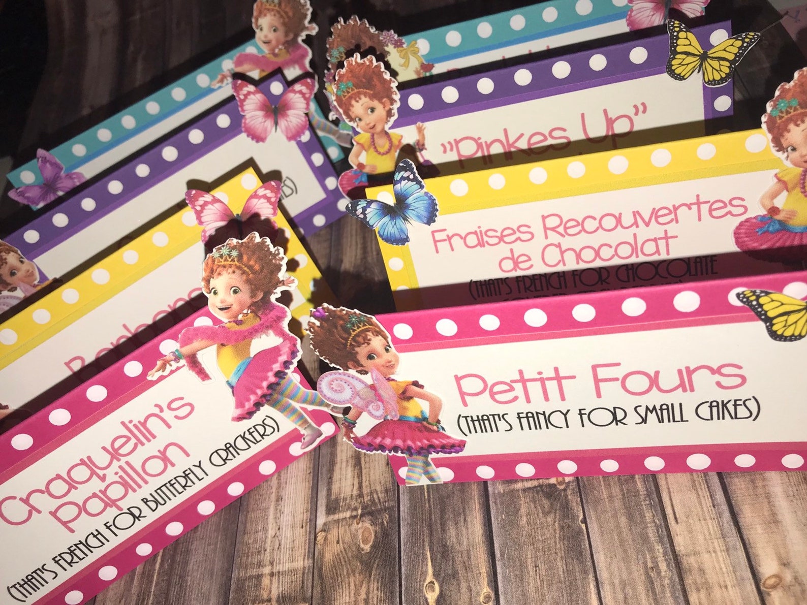 Fancy Nancy Food Labels - Set of 8 - Etsy