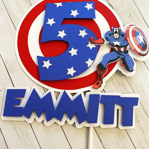 Captain America Cake Topper - Etsy