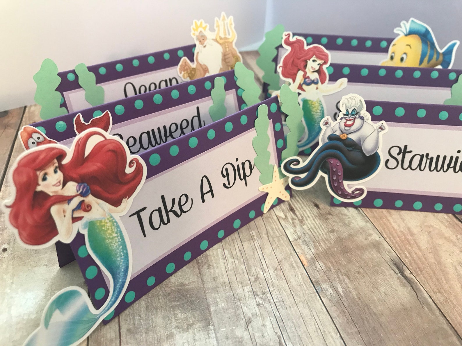Little Mermaid Food Labels - Etsy