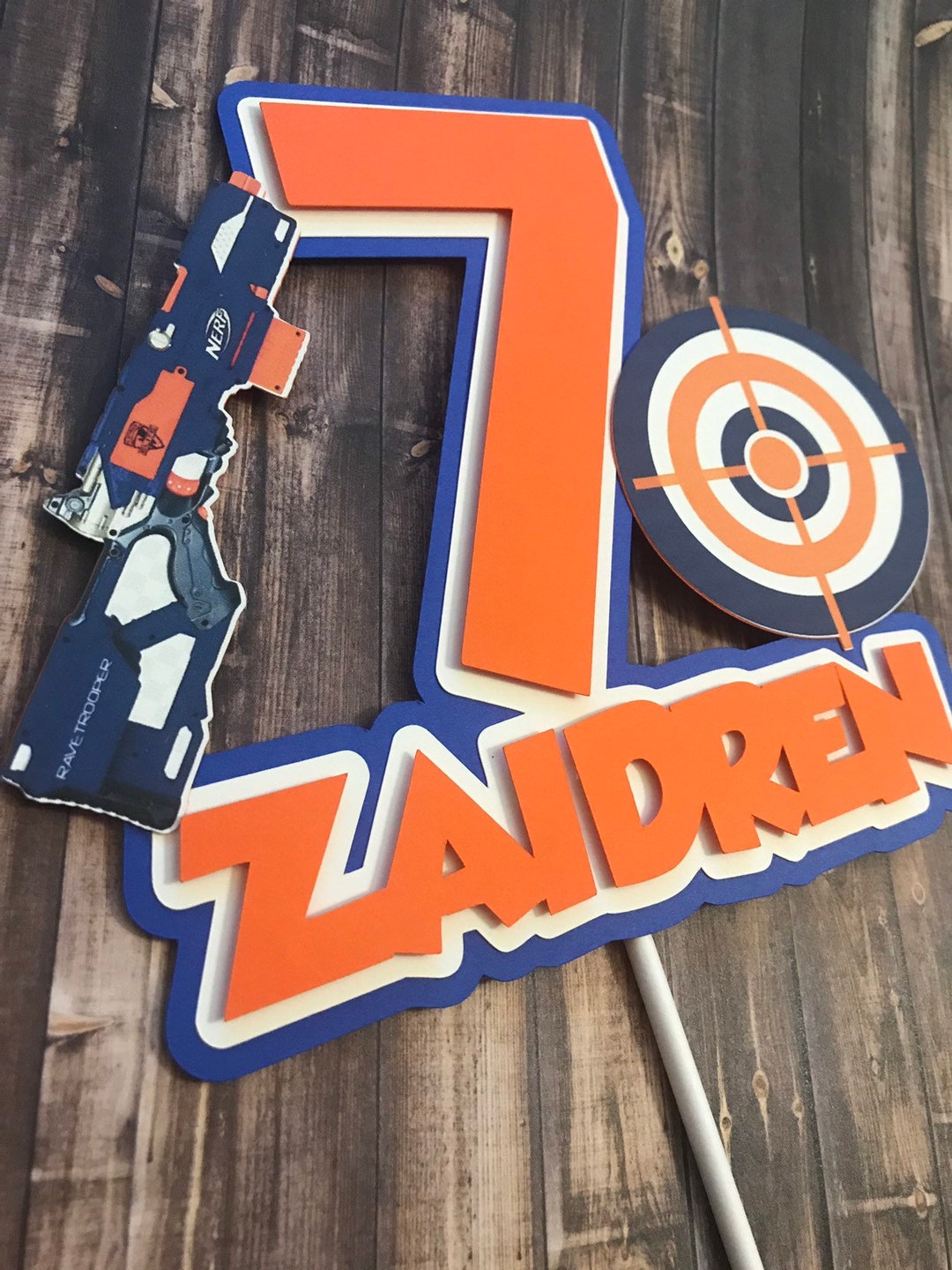 Nerf Inspired Cake Topper - Etsy
