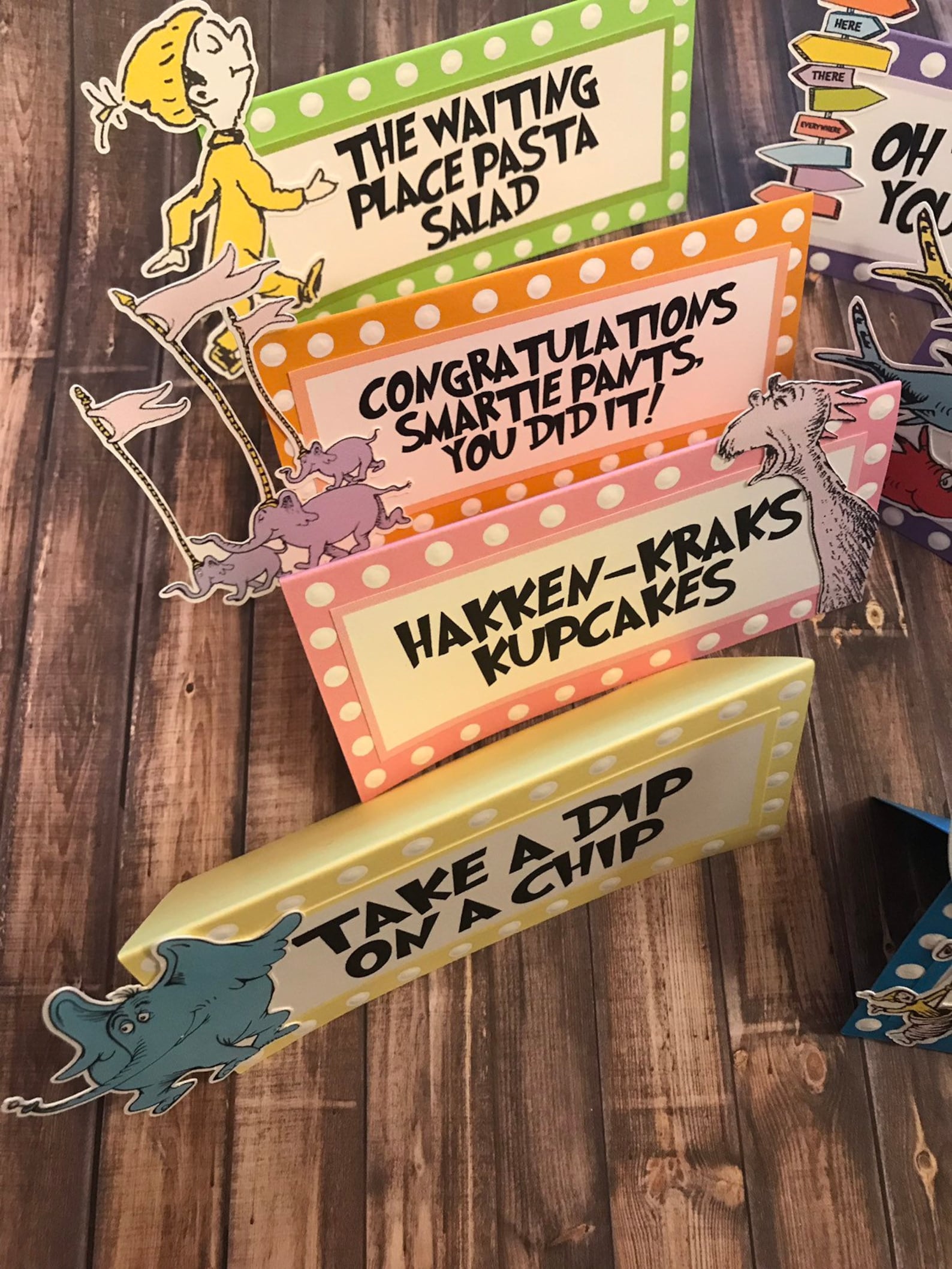 Dr. Seuss Inspired Food Labels Set of 8 - Etsy