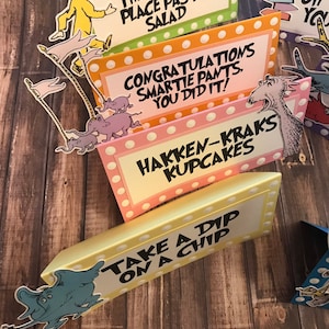 Dr. Seuss Inspired Food Labels- Set of 8 - Etsy