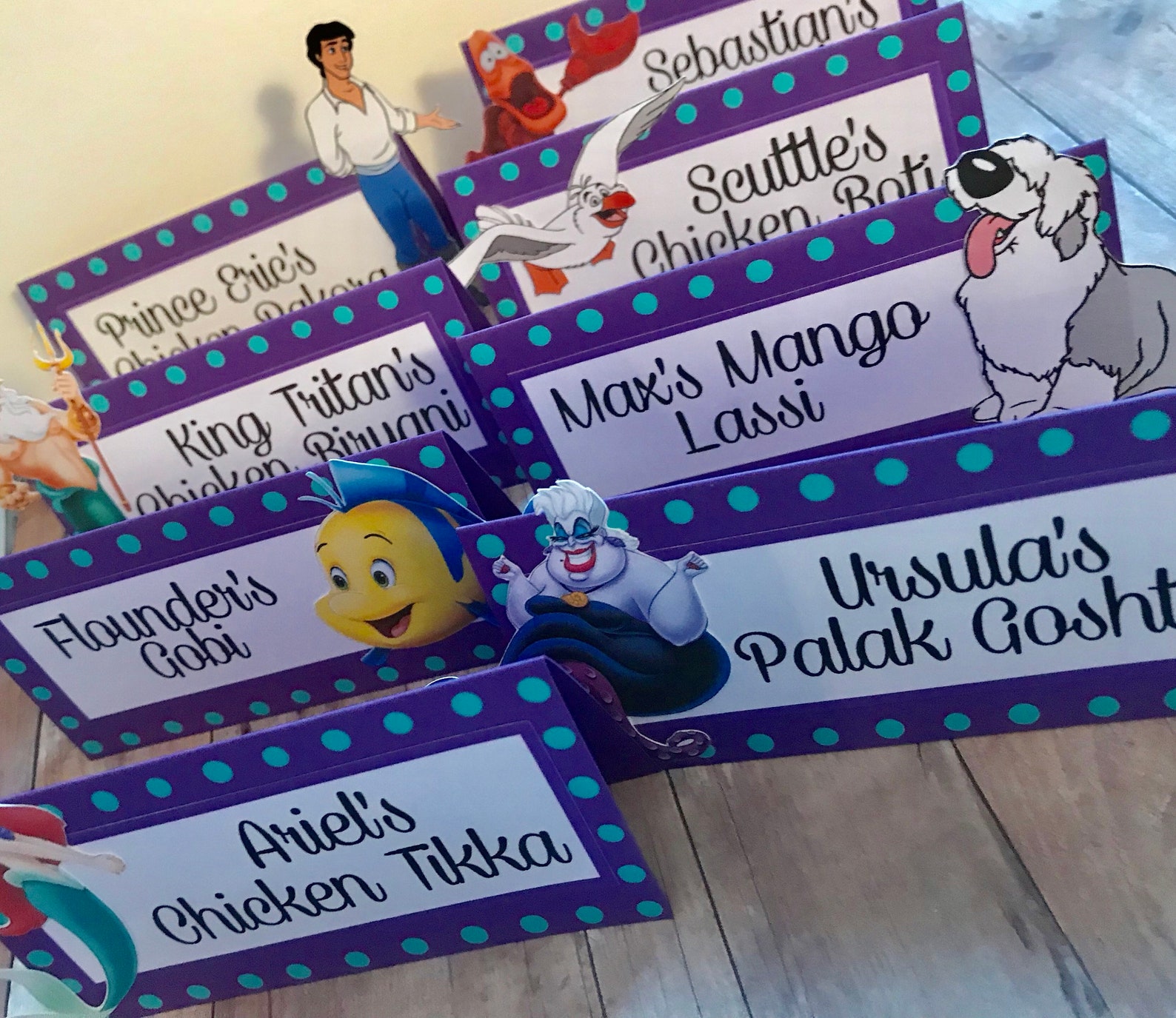 Little Mermaid Food Labels - Etsy