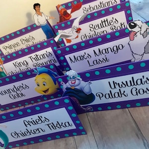 Little Mermaid Food Labels - Etsy