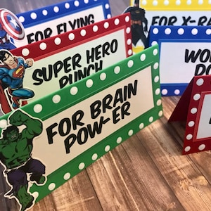 Superhero Food Labels - Set of 8 - Etsy