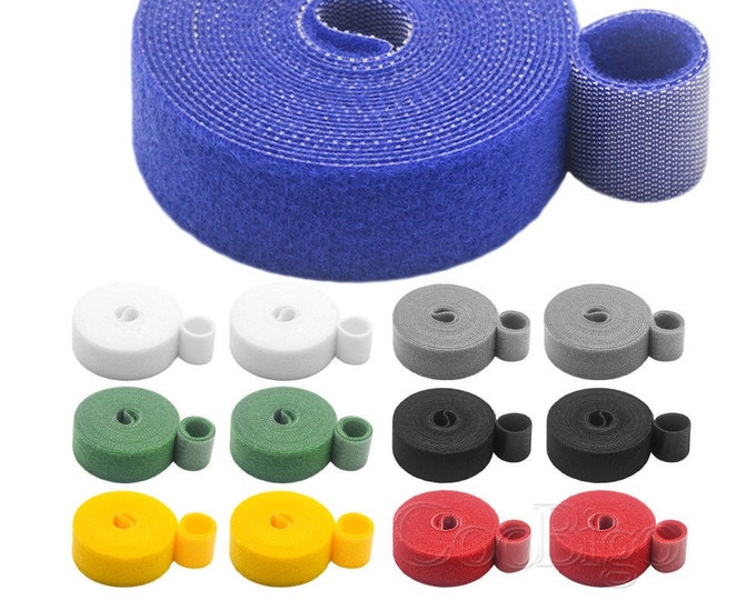 3/8 Colorful Reusable Self Gripping Strap Hook & Loop Fastener Tie Band ...