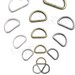 3/8" ~ 1" Metal Dee Ring D Shape Key Chain Buckle Webbing Backpack Bag ...